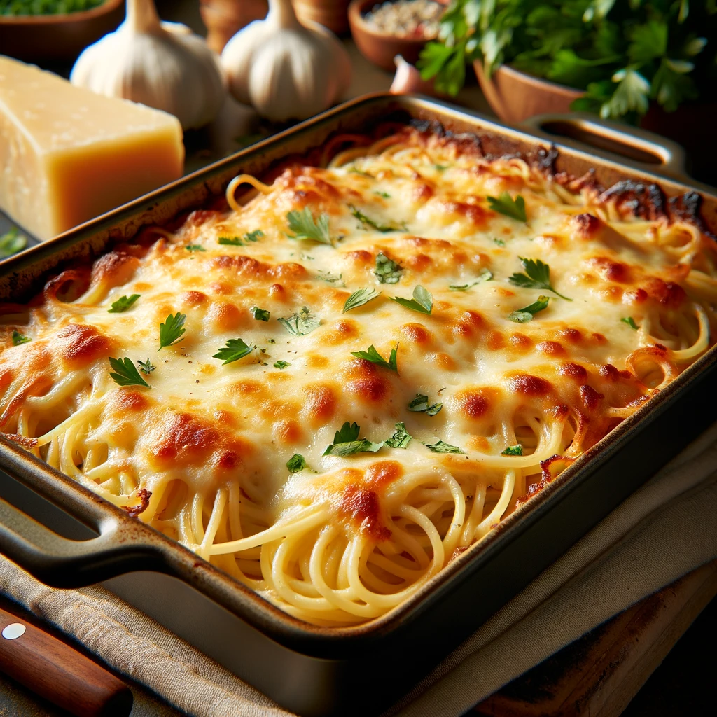Decadent Baked Spaghetti with Alfredo Sauce (Best Ever!) - Gimme Recipe
