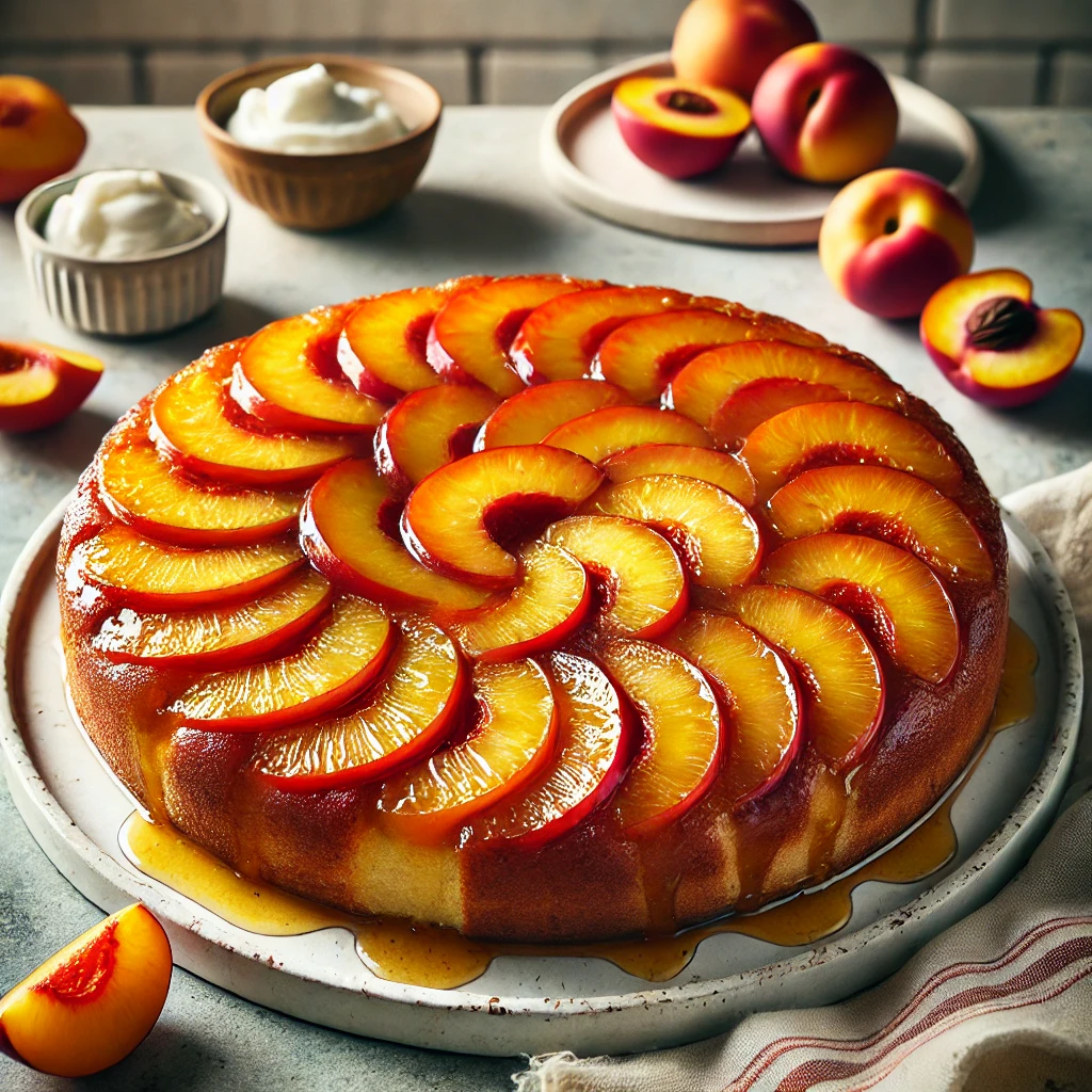 Irresistible Nectarine Upside Down Cake - Gimme Recipe