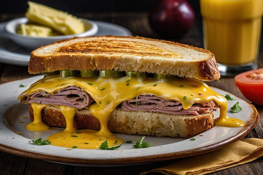 Horseshoe Sandwich with Meat Fries and Cheese Sauce - Gimme Recipe
