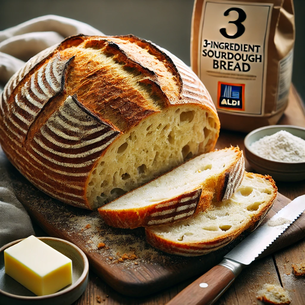 3-Ingredient Sourdough Bread with Aldi Ingredients: Simple and ...