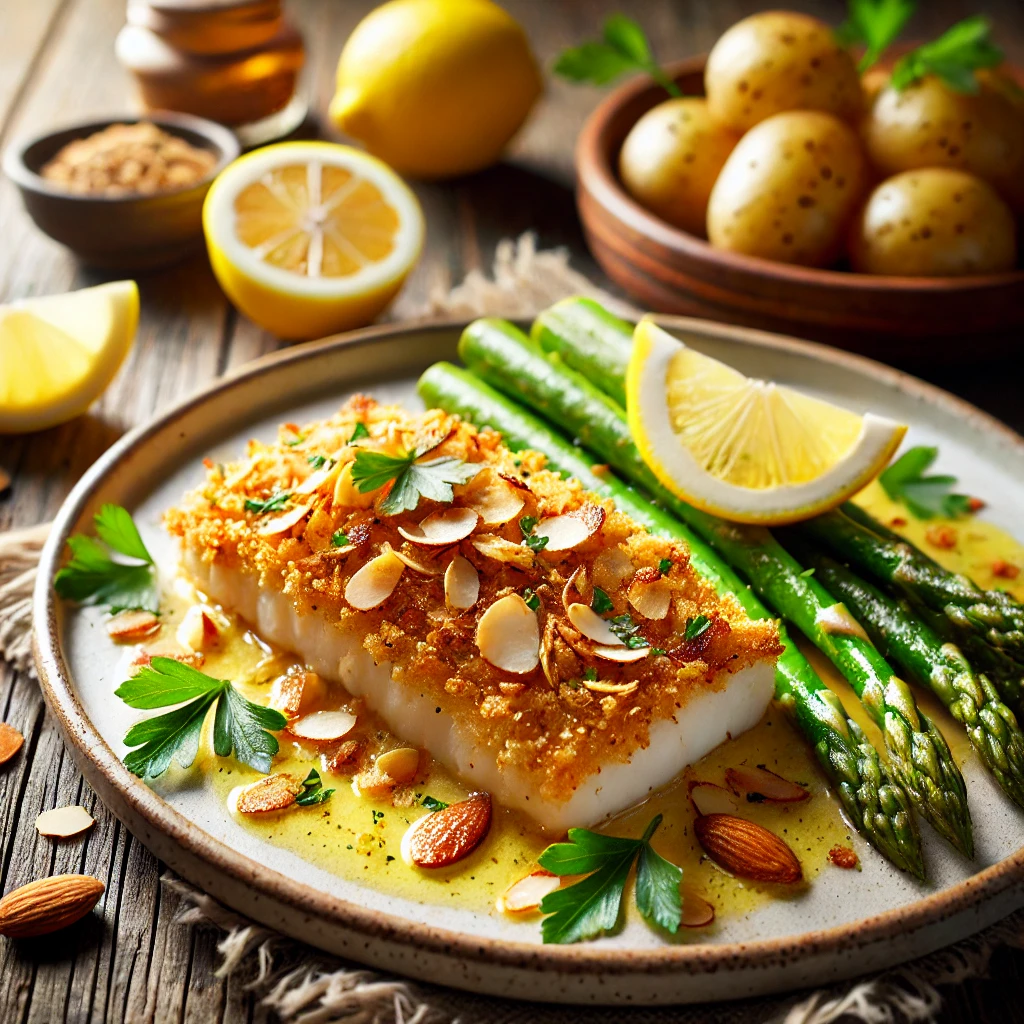 Almond-Crusted Fish Fillets with Lemon Butter: A Crunchy and Tangy ...