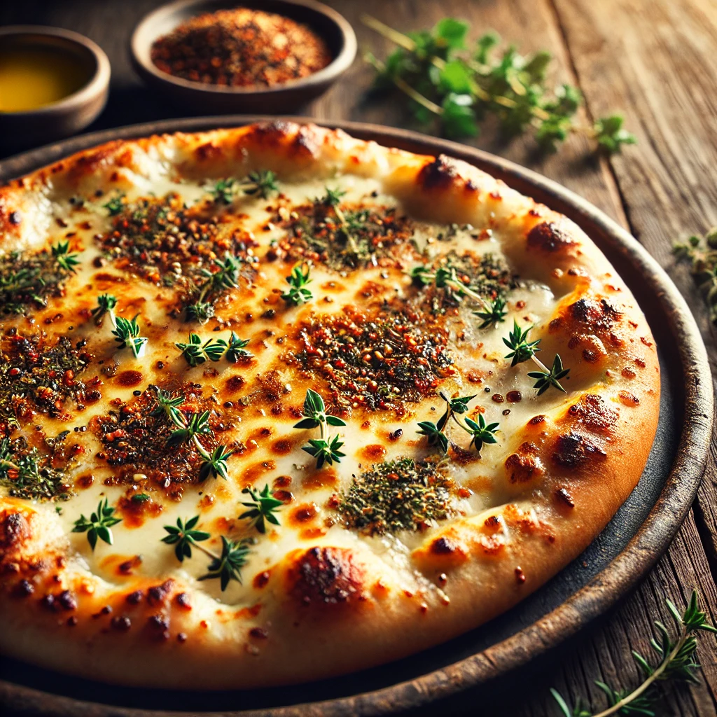 Authentic Cheese Manakish with Za'atar: A Middle Eastern Delight ...