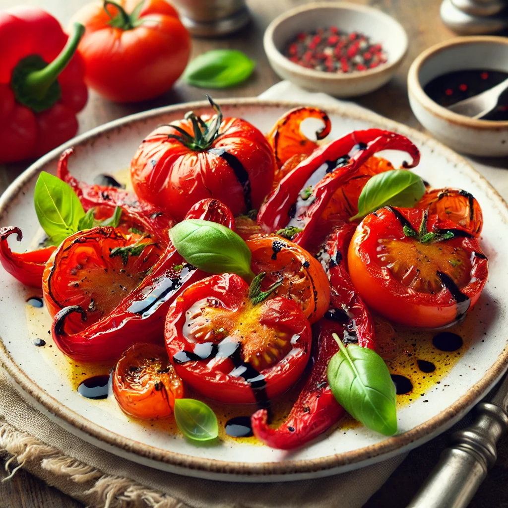 Charred Tomato and Crispy Red Bell Peppers: A Flavorful and Simple Side ...