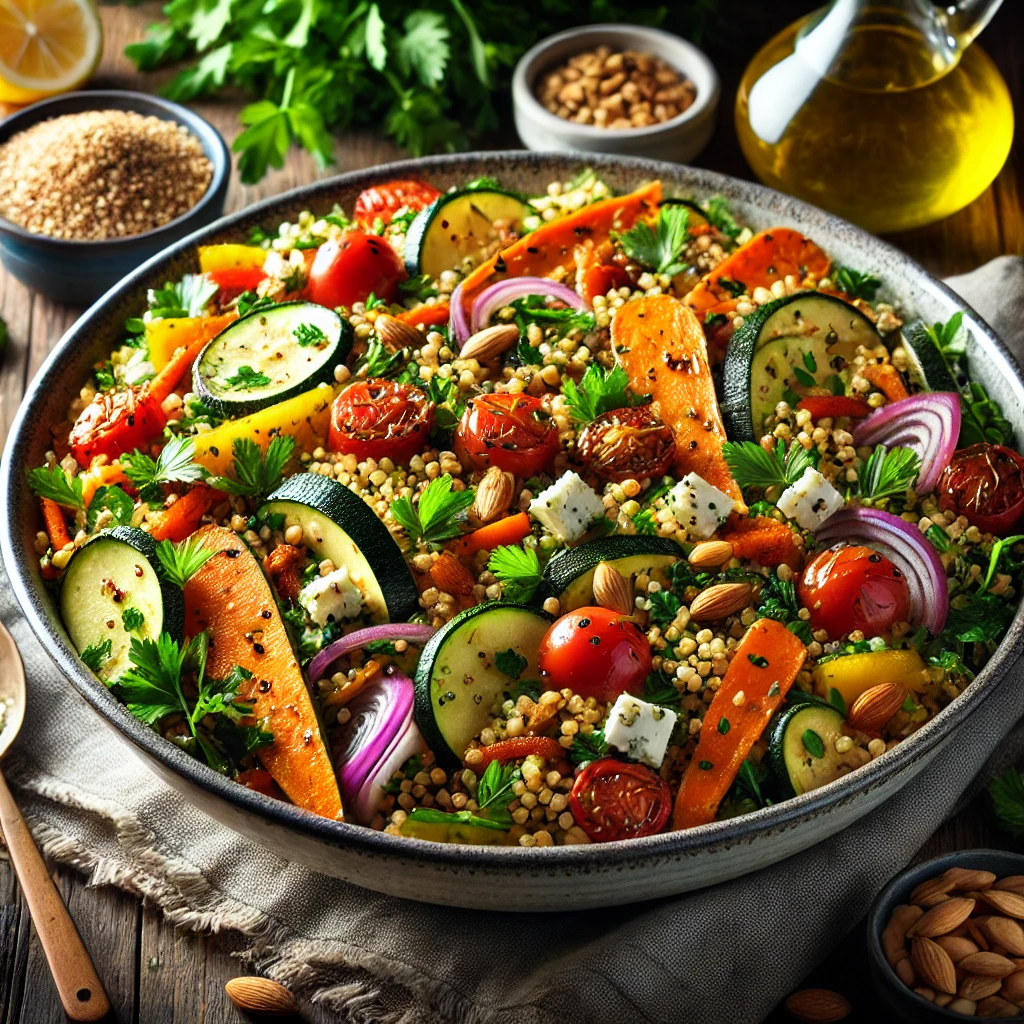 Freekeh Salad with Roasted Vegetables: A Nutty and Nourishing Delight ...