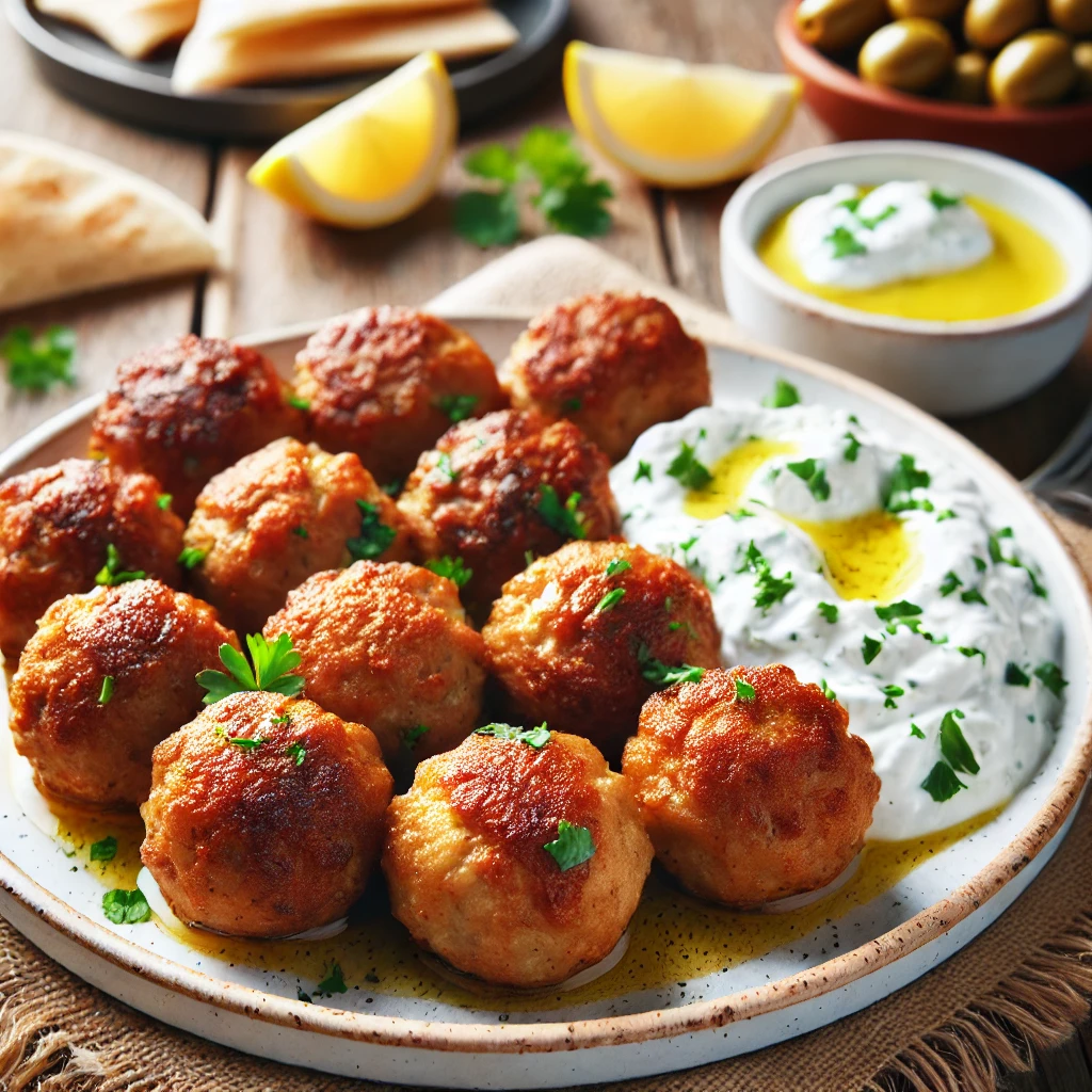 Greek Meatballs (Keftedes) with Tzatziki: A Mediterranean Delight - Gimme Recipe