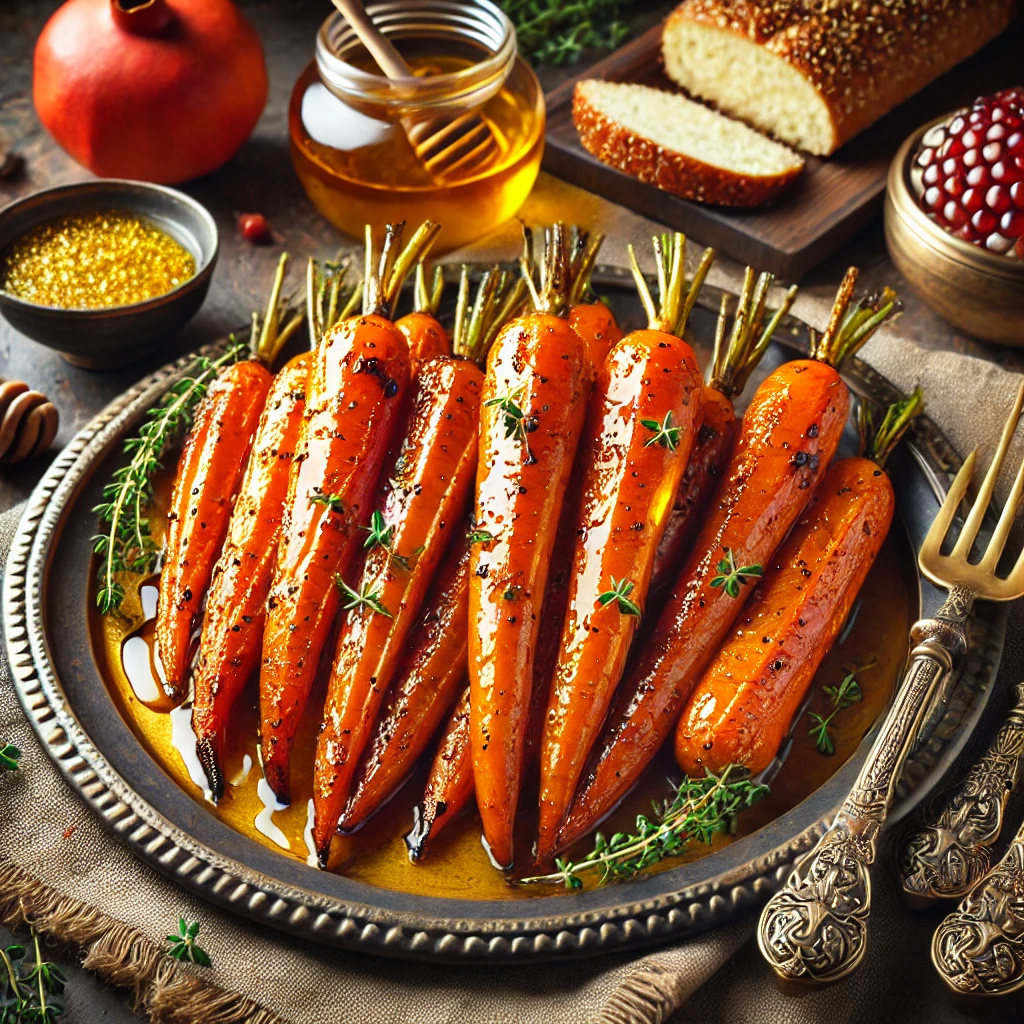 Honey-Glazed Roasted Carrots for Rosh Hashanah - Gimme Recipe