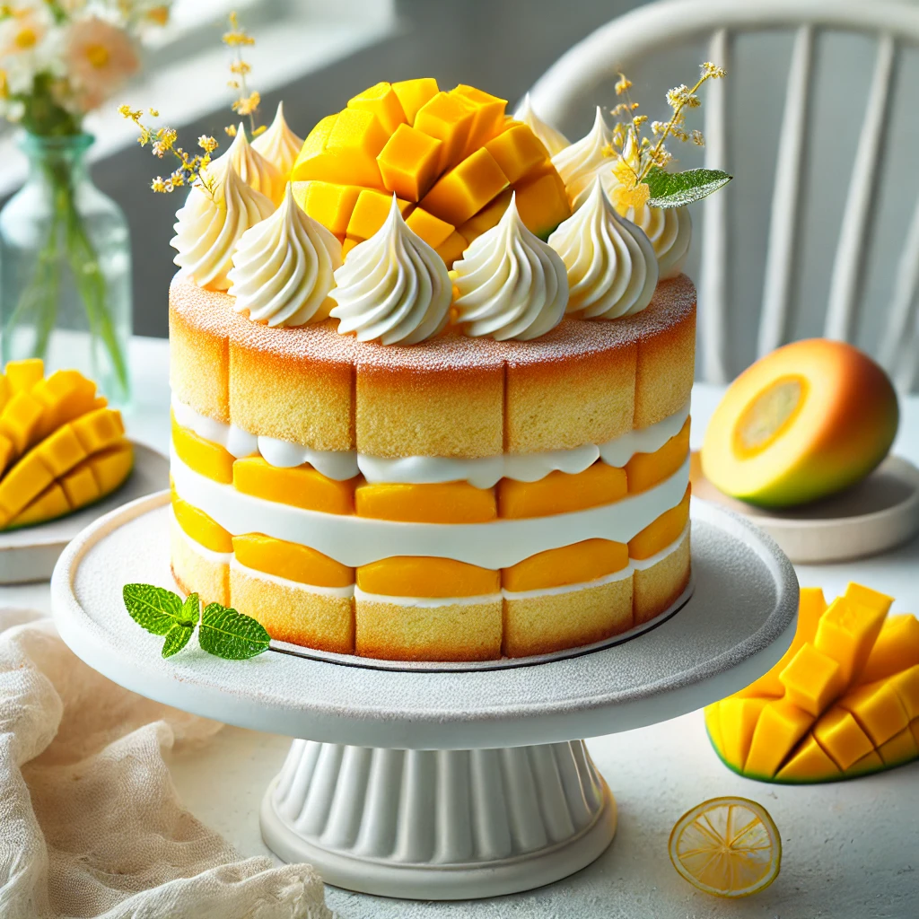 Mango Yuzu Chantilly Cake: A Light and Fruity Delight - Gimme Recipe