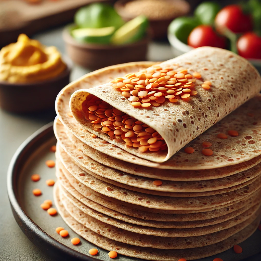 Quick and Easy 2-Ingredient Red Lentil Wraps: A Healthy Alternative ...