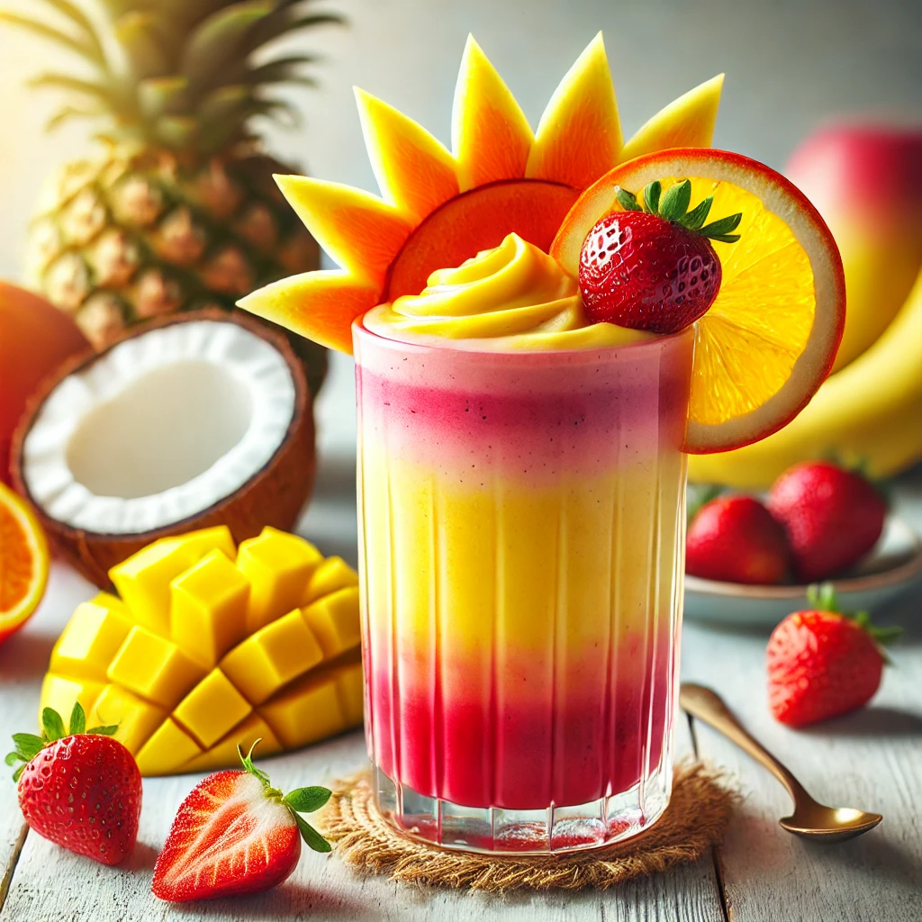 Sunrise Sunset Tropical Smoothie – A Taste of Paradise in Every Sip ...