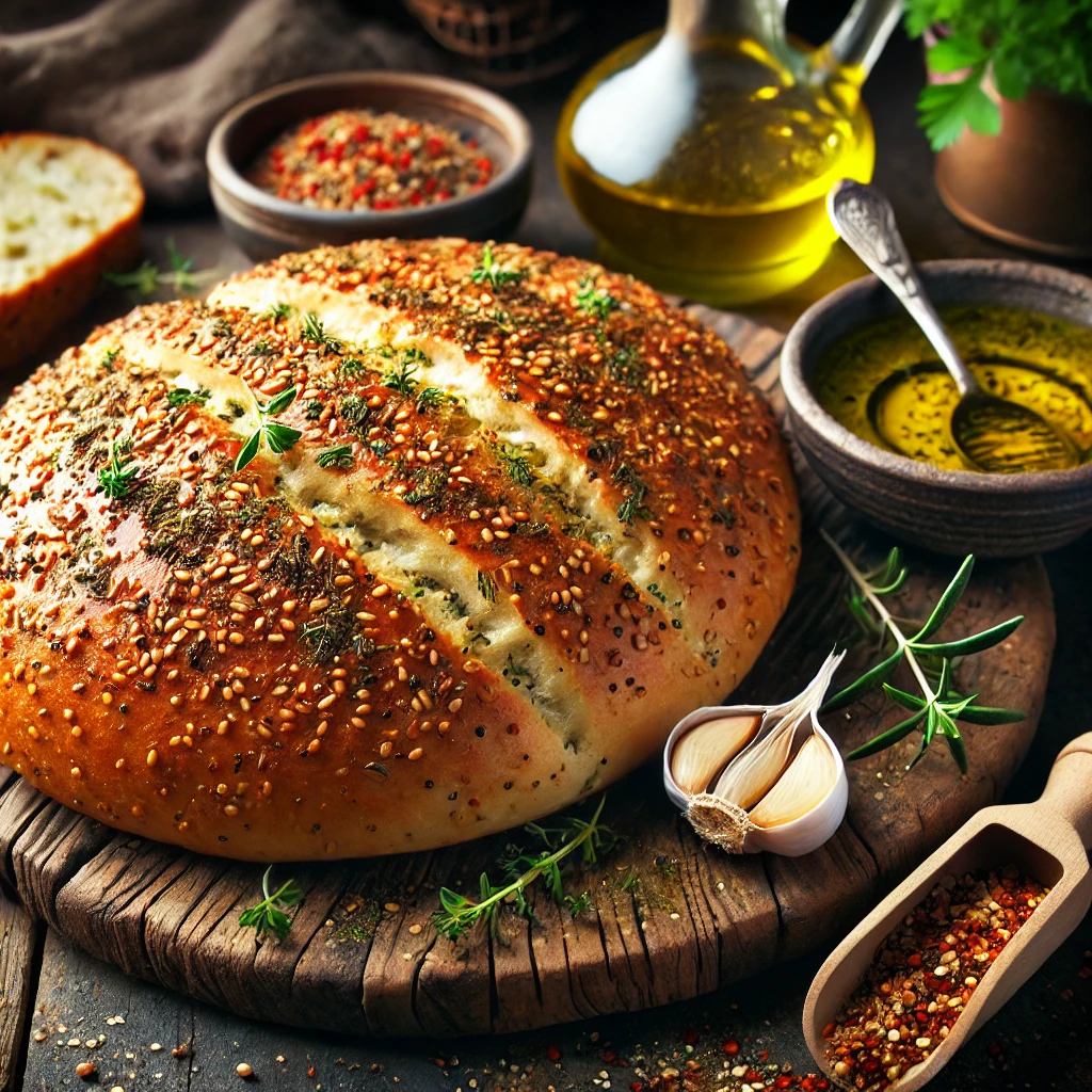 Za'atar Bread with Olive Oil Dip: A Flavorful Mediterranean Delight ...