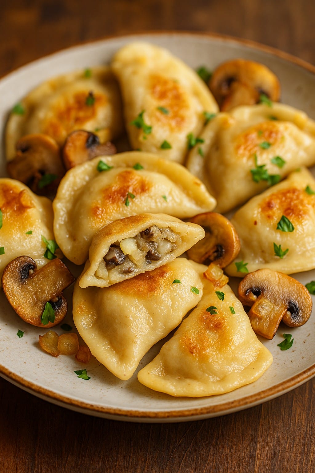 Pierogi with Potatoes and Mushrooms - Gimme Recipe