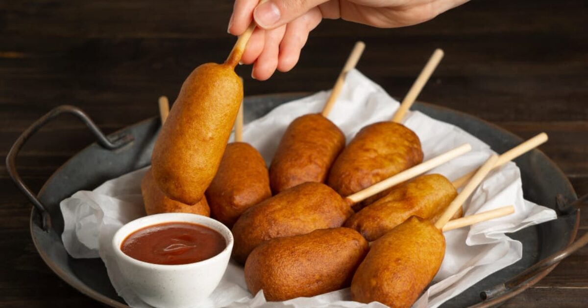Crispy Air Fryer Mini Corn Dogs - Gimme Recipe