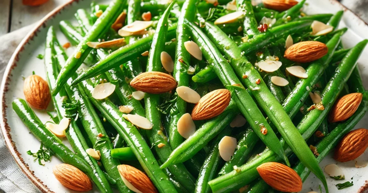 French Cut Green Beans with Garlic and Almonds: A Simple, Flavorful ...