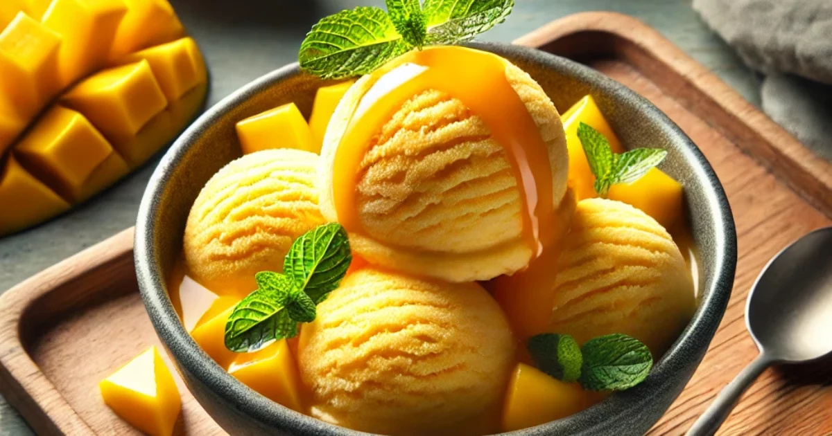 Korean/Japanese Propitious Mango Ice Cream: A Refreshing Treat - Gimme Recipe