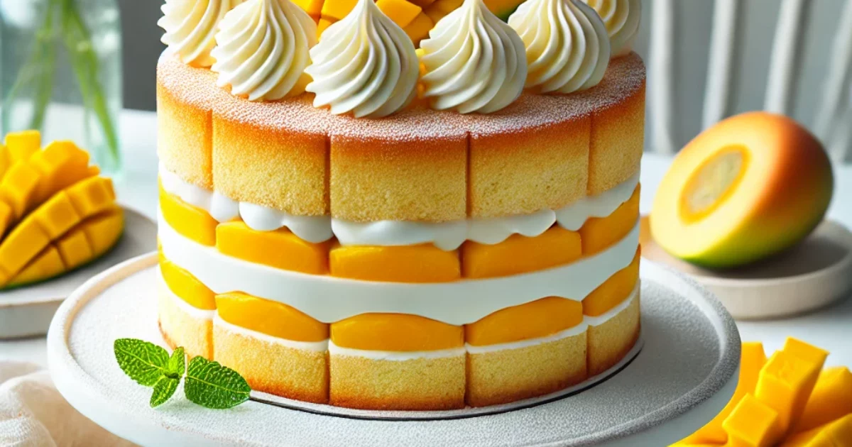 Mango Yuzu Chantilly Cake: A Light and Fruity Delight - Gimme Recipe