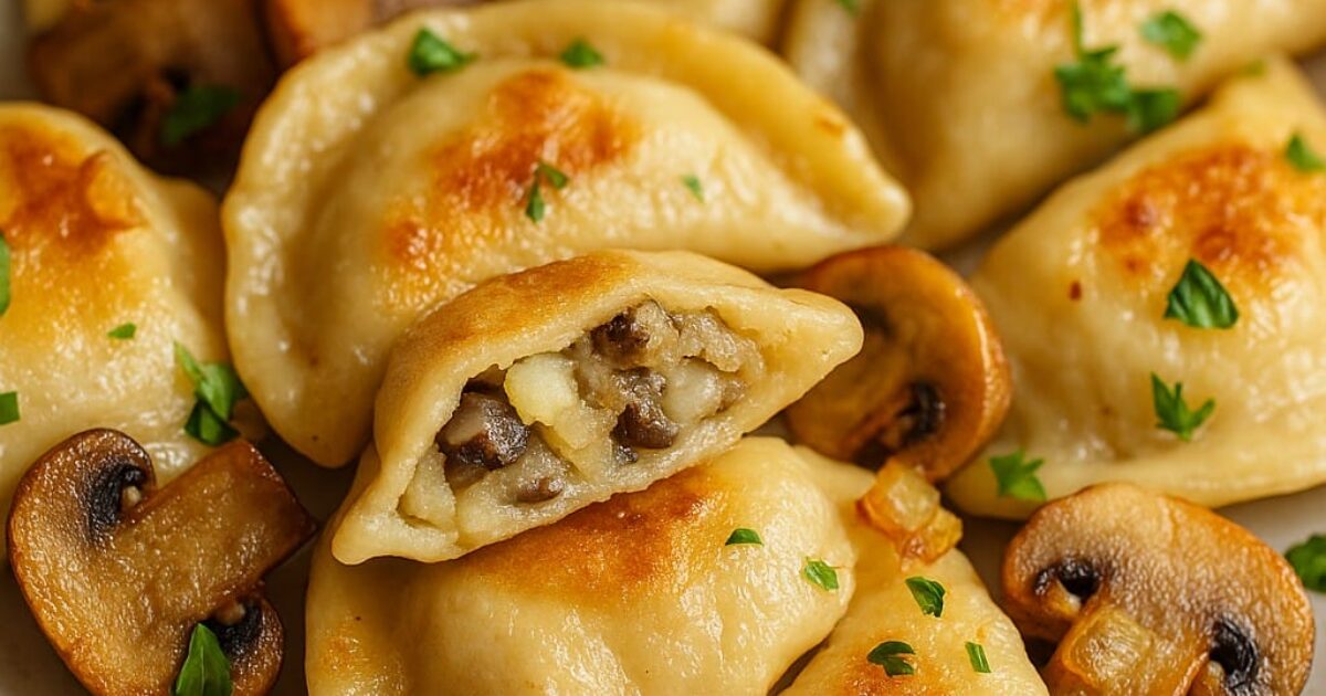 Pierogi with Potatoes and Mushrooms - Gimme Recipe