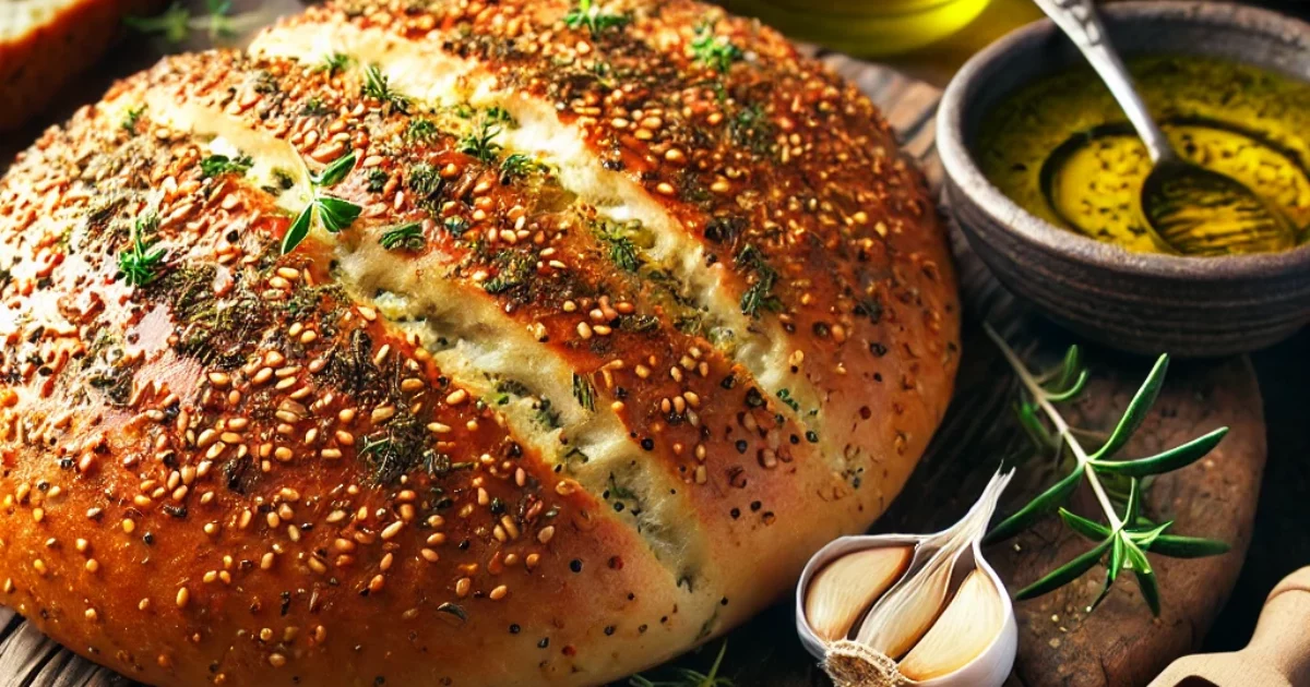 Za'atar Bread with Olive Oil Dip: A Flavorful Mediterranean Delight ...